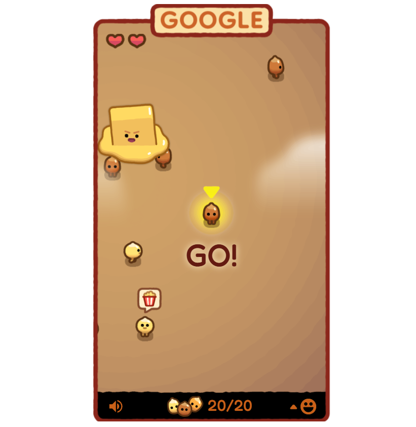 Deze Google popcorn-Doodle maakt het maïs maar moeilijk